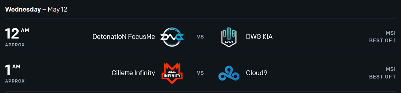 Lịch thi đấu chính thức của MSI 2021 | ONE Esports Vietnam