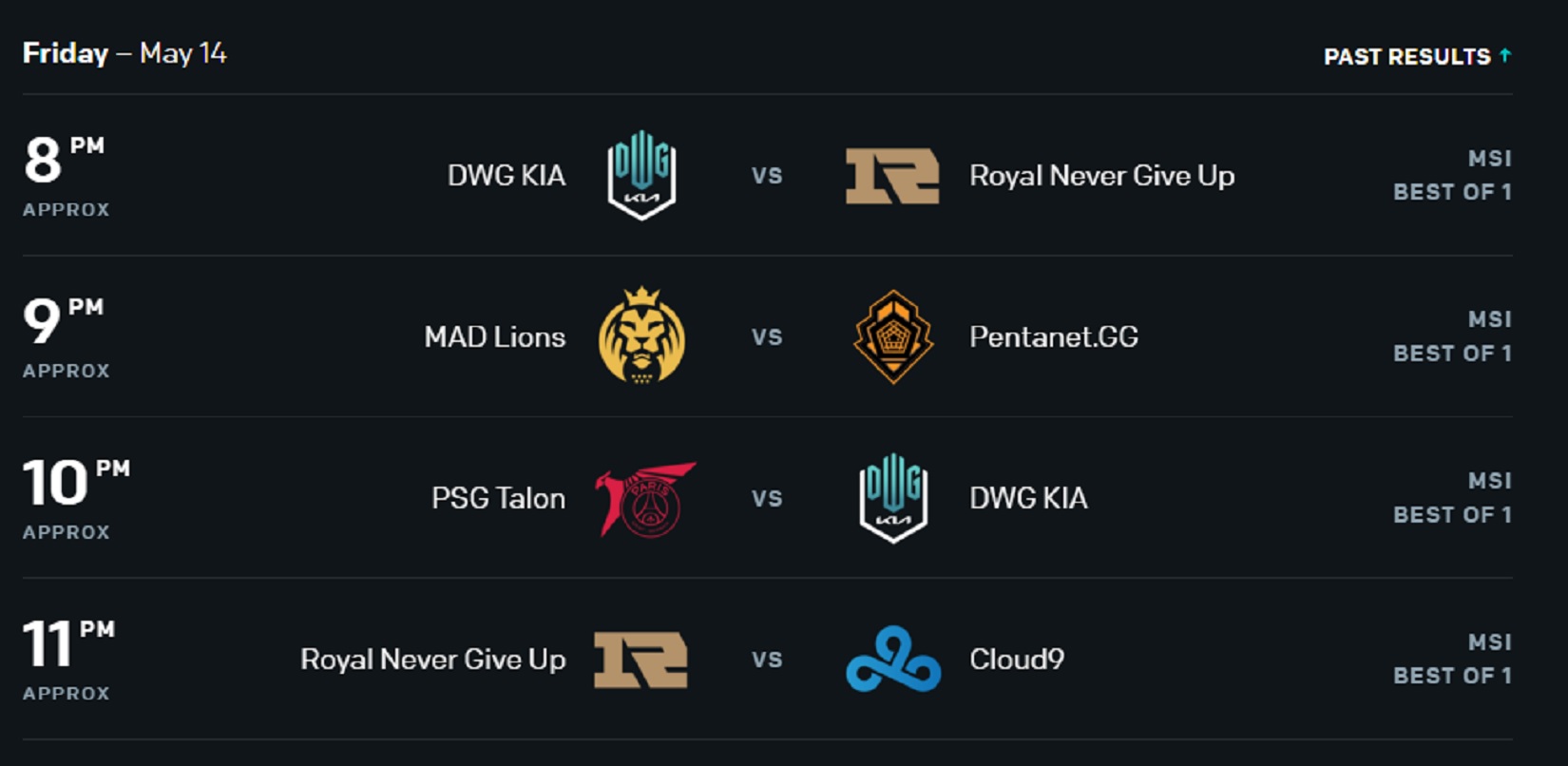 Lịch thi đấu chính thức của MSI 2021 | ONE Esports Vietnam