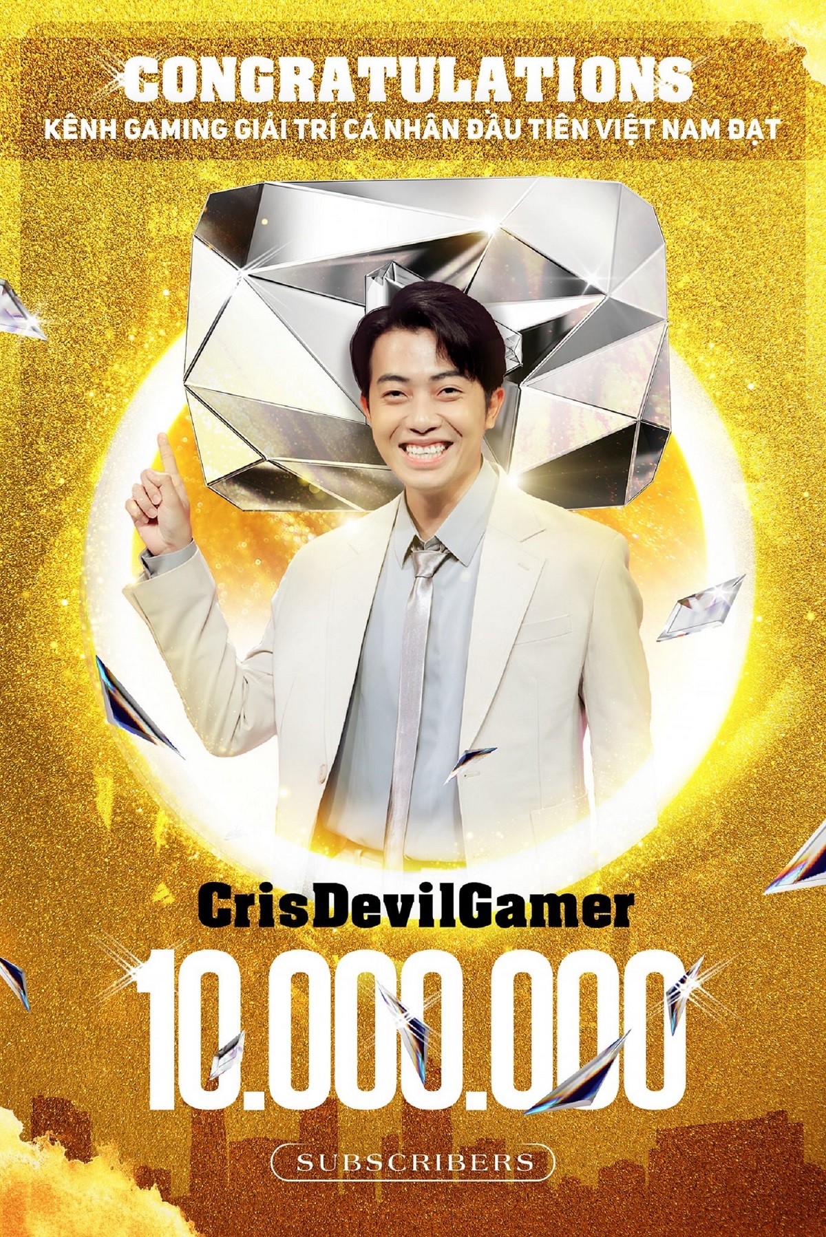 Cris Devil Gamer trở thành kênh YouTube Gaming Việt Nam đầu tiên nhận ...