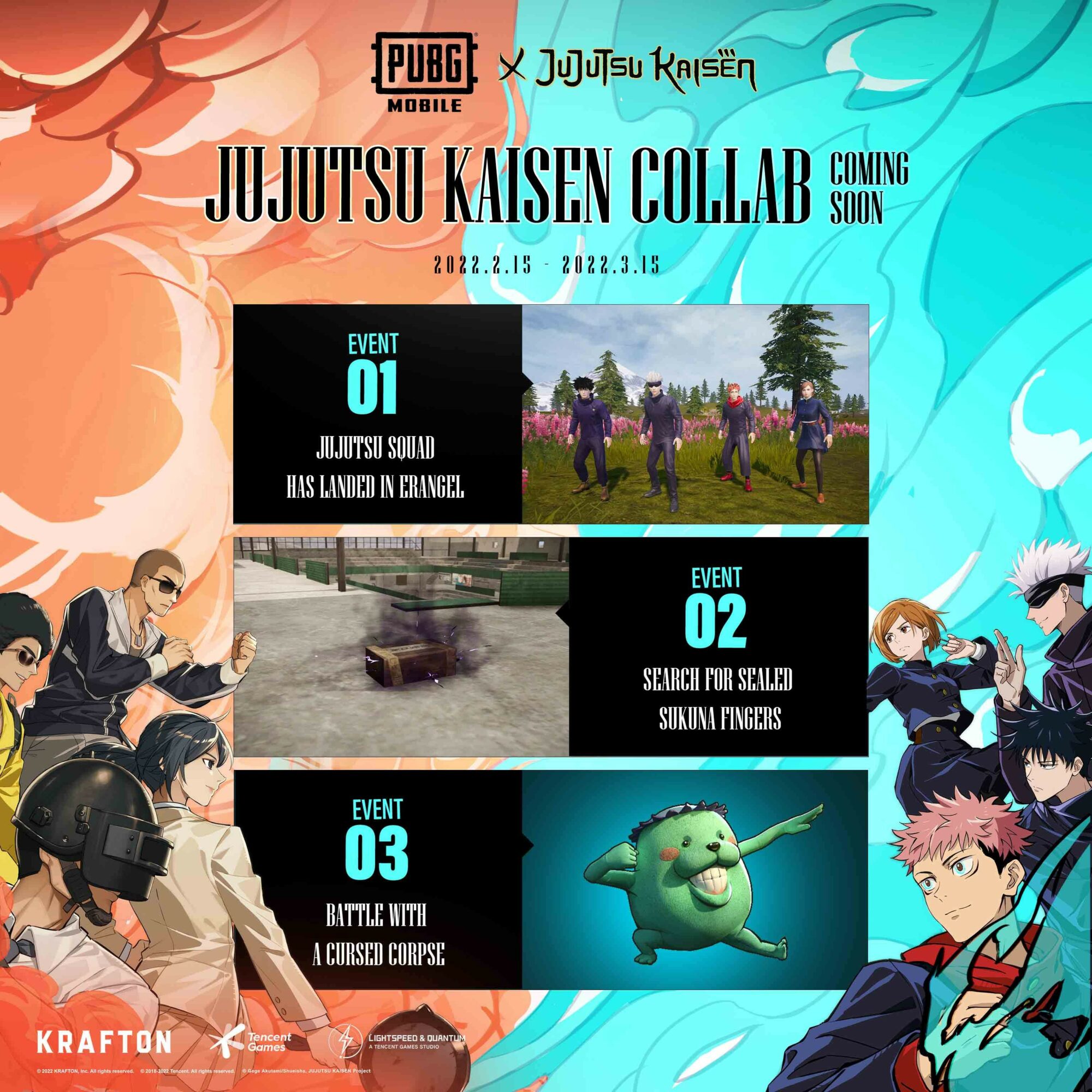 Những điều thú vị trong sự kiện PUBG Mobile X Jujutsu Kaisen: Khi các chú thuật sư phải sinh tồn ...