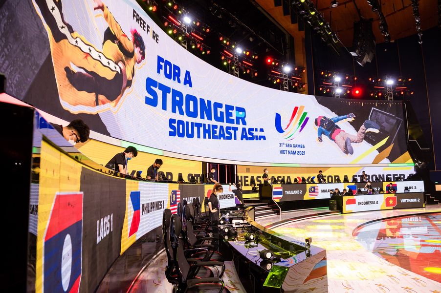 Toàn cảnh sân khấu cực kì hoành tráng sẽ được sử dụng cho bộ môn Free ...