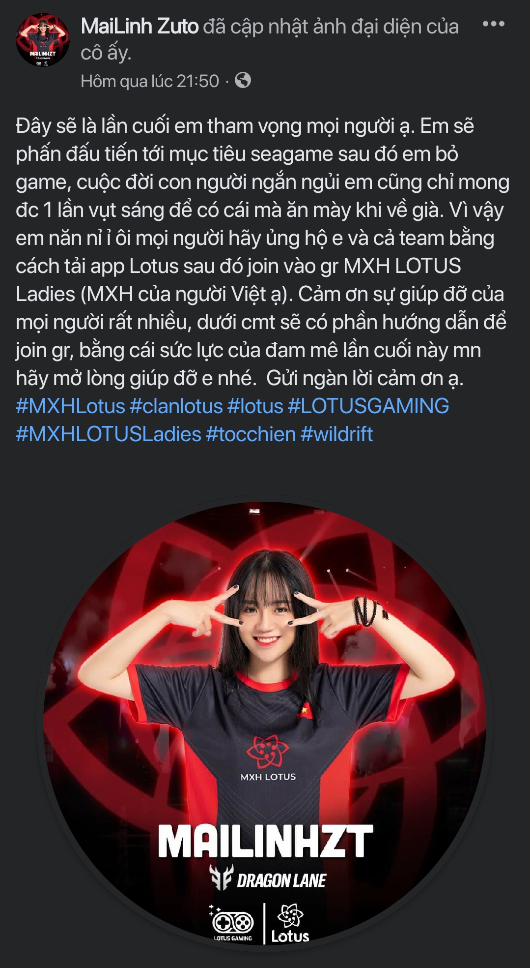 Mai Linh Zuto thành lập đội tuyển nữ Tốc Chiến, quyết tâm mang HCV SEA ...