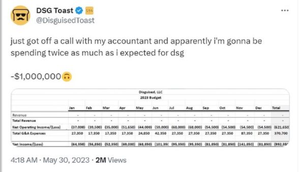 Disguised Toast tuyên bố giải thể DSG sau chuỗi 11 trận thua, tương lai ...