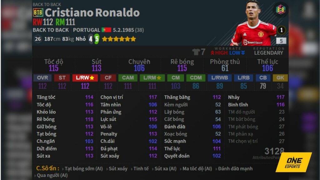 FC Online: Top những mùa thẻ đáng sử dụng nhất của Cristiano Ronaldo ...