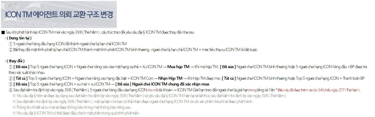 FO4: Nexon chính thức thay đổi cơ chế của ICON TM ở server Hàn Quốc ...