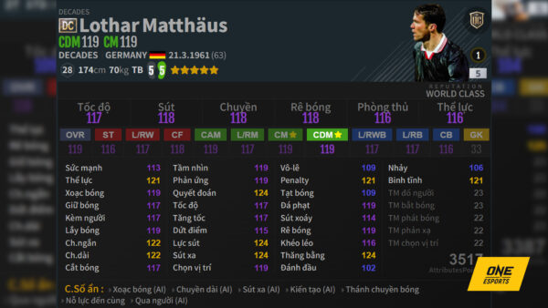 FC Online: Top CM - CDM đáng chơi nhất mùa DC | ONE Esports Vietnam