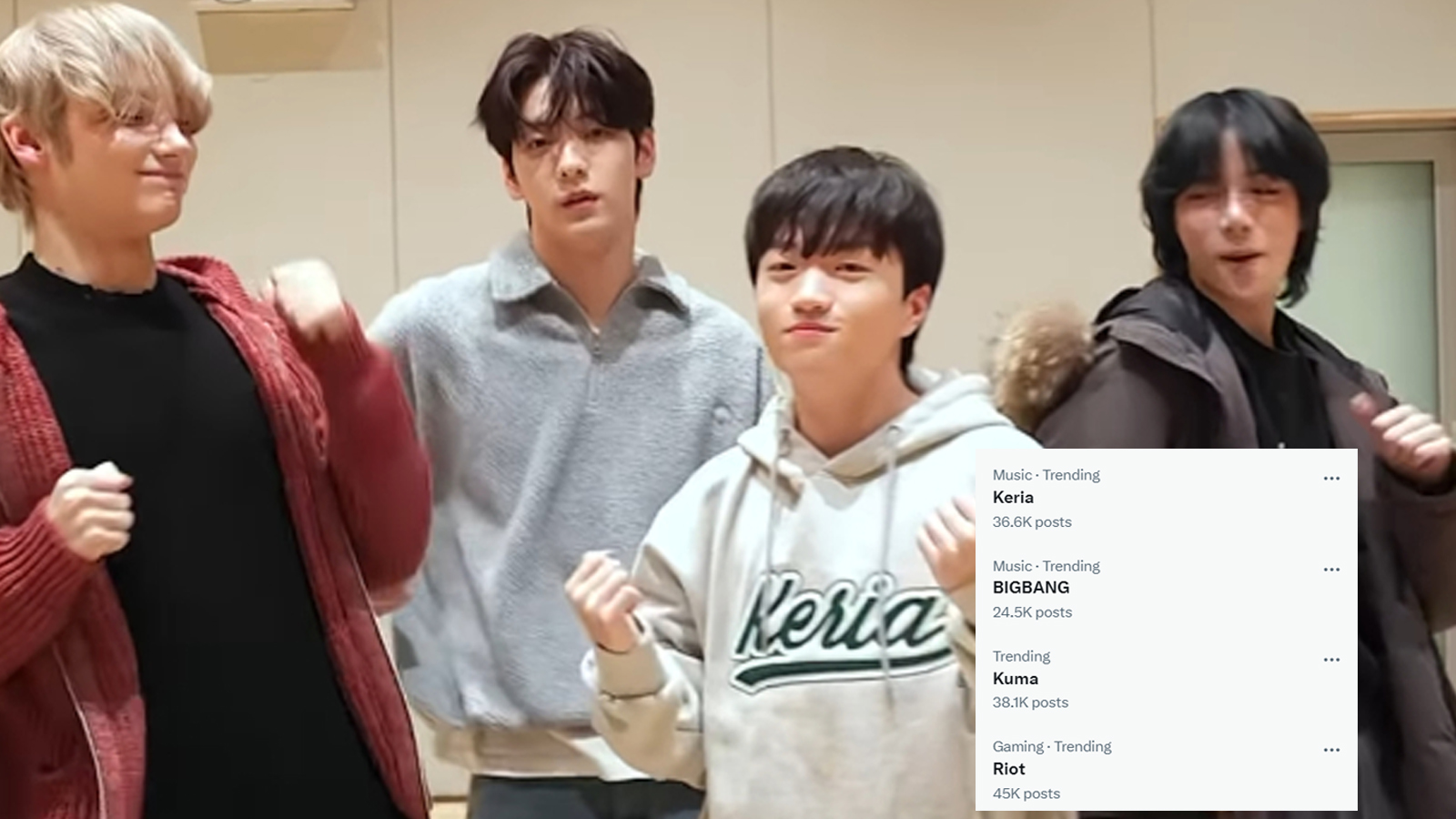 LMHT: Keria lọt top trending sau khi xuất hiện cùng nhóm nhạc nam TXT | ONE Esports Vietnam