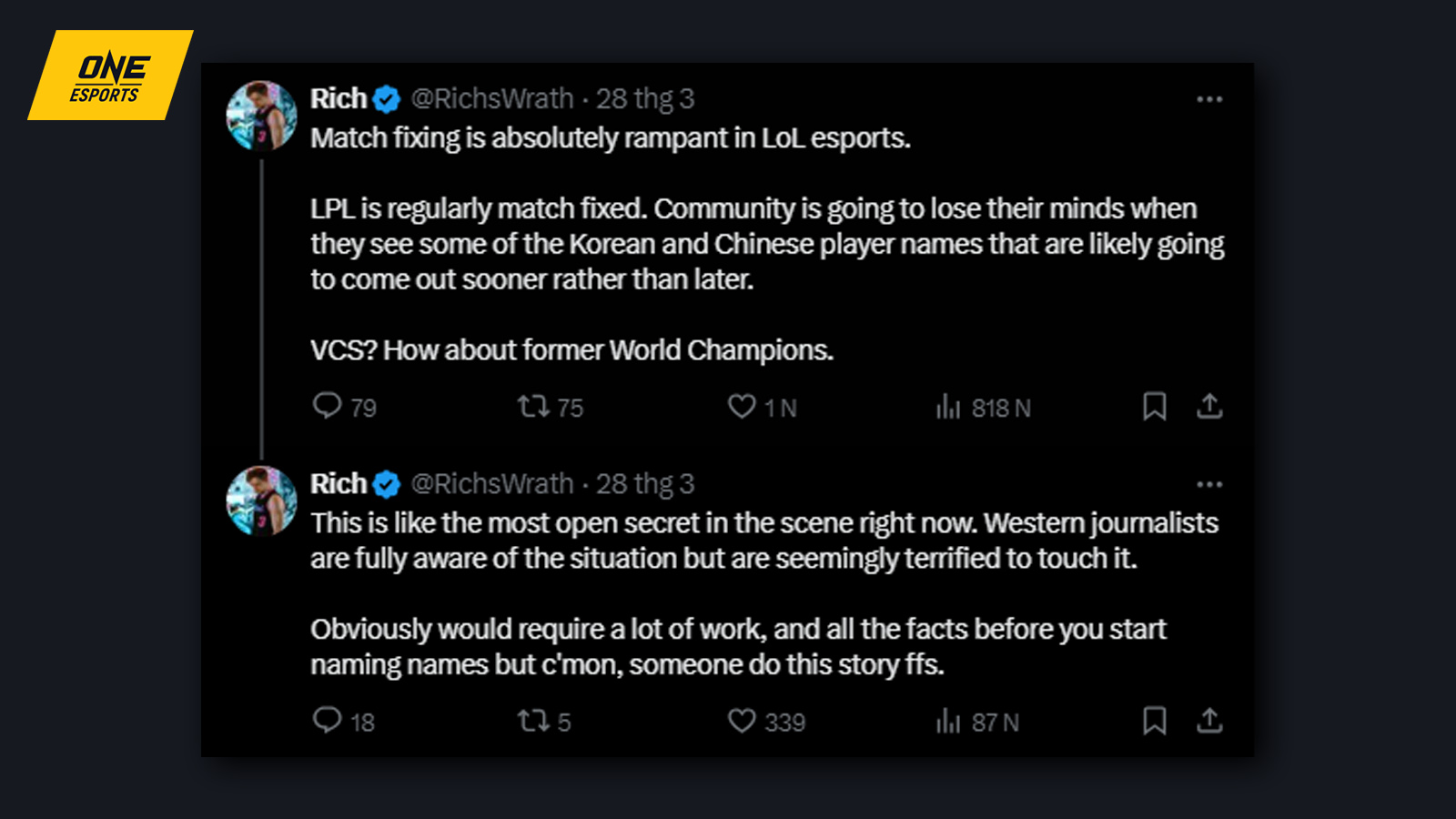 LMHT: Sau VCS, LPL sẽ là đối tượng tiếp theo bị điều tra vì 'đố bạn'? | ONE Esports Vietnam