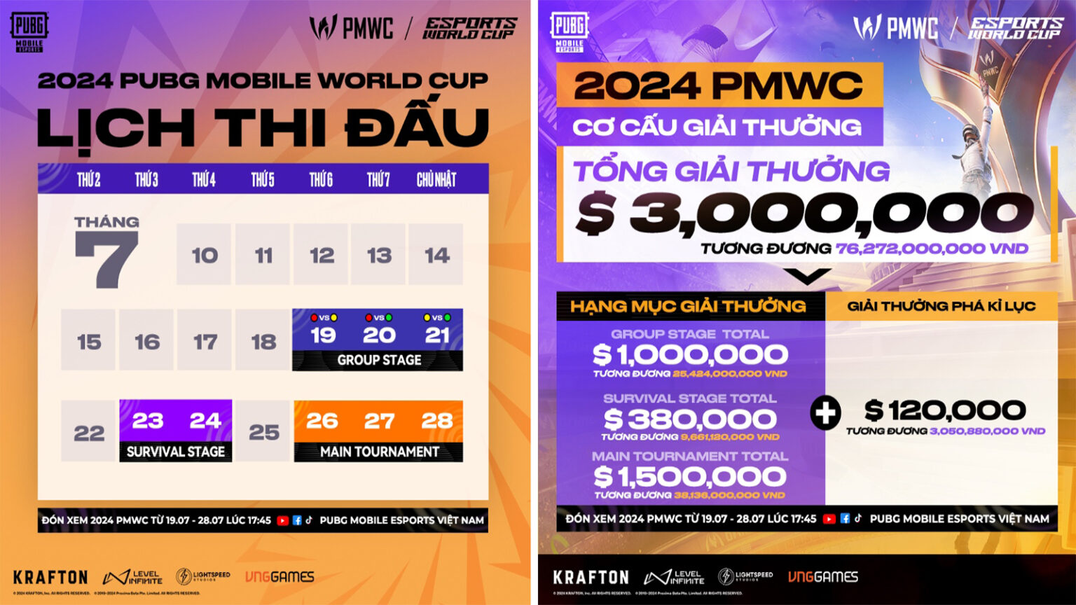 Lịch thi đấu và kênh phát sóng 2024 PMWC - Giải đấu PUBG Mobile tại EWC 2024 | ONE Esports Vietnam
