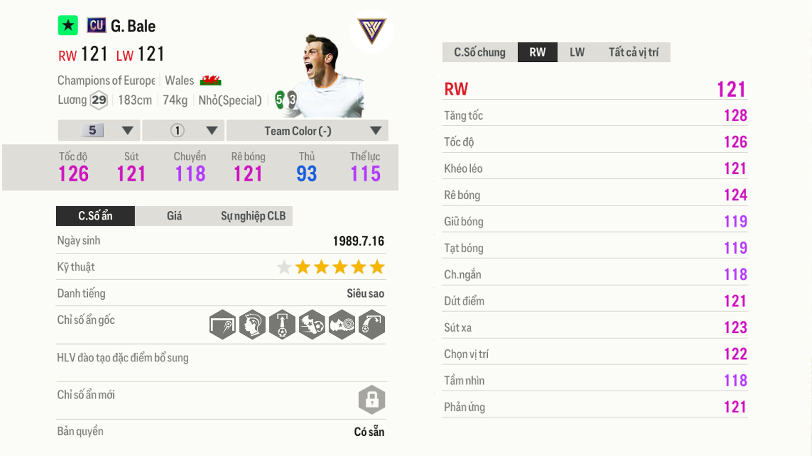 FC Online: Review Gareth Bale mùa CU - Sự trở lại của 'cơn lốc đường ...