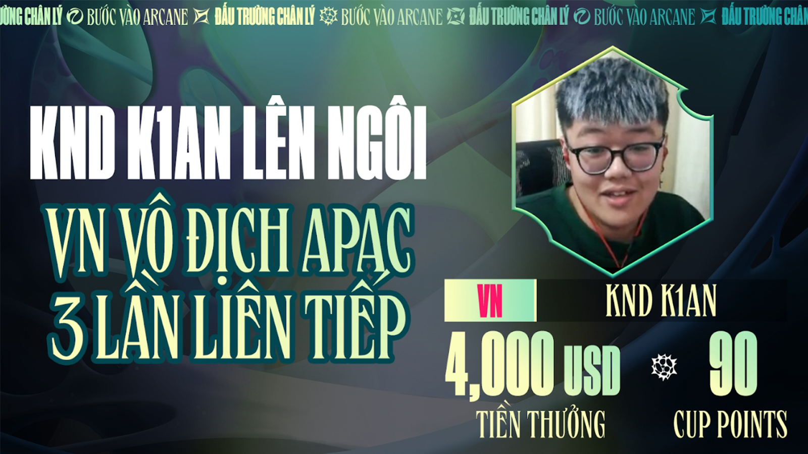 Tuyển thủ ĐTCL Việt Nam KND.K1AN vô địch Cúp Chiến Thuật APAC mùa 13 ...