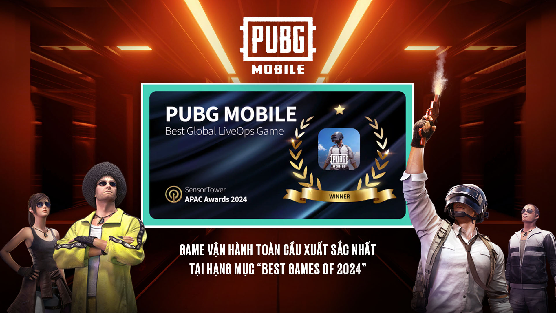PUBG Mobile chiến thắng giải thưởng quốc tế Sensor Tower APAC Awards | ONE Esports Vietnam