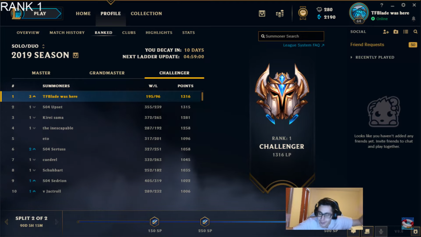 TF Blade đạt rank 1 tại máy chủ Châu Âu (EUW) | ONE Esports Vietnam