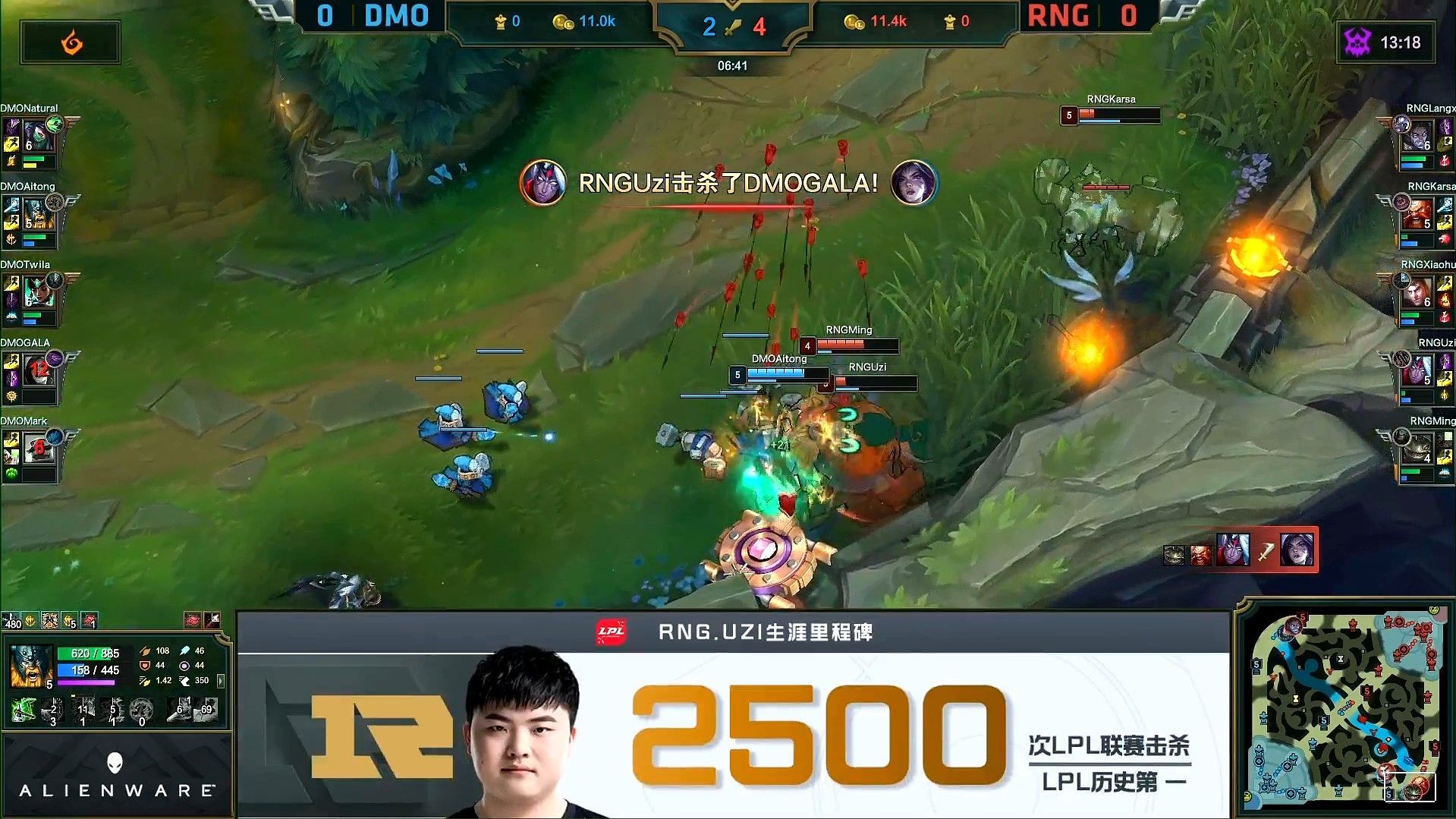 LPL mùa Hè 2019: Uzi trở thành tuyển thủ chuyên nghiệp đầu tiên có 2500 điểm hạ gục | ONE ...